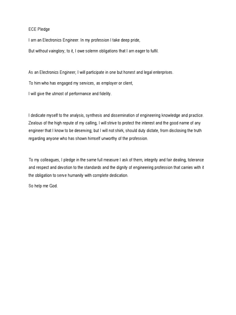 ECE Pledge | PDF