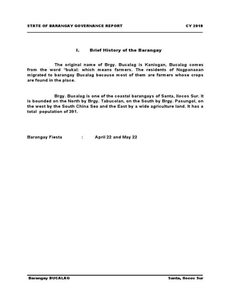 I. Brief History of The Barangay | PDF | Economies | Business