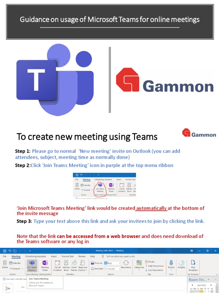 Microsoft Teams Meeting Setup Guide | PDF | System Software | World ...