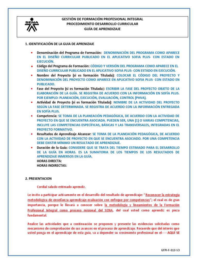 GFPI-F-019 - Formato - Guia - de - Aprendizaje - R1 - Guias - REVISADA Ver 4 | PDF | Evaluación ...
