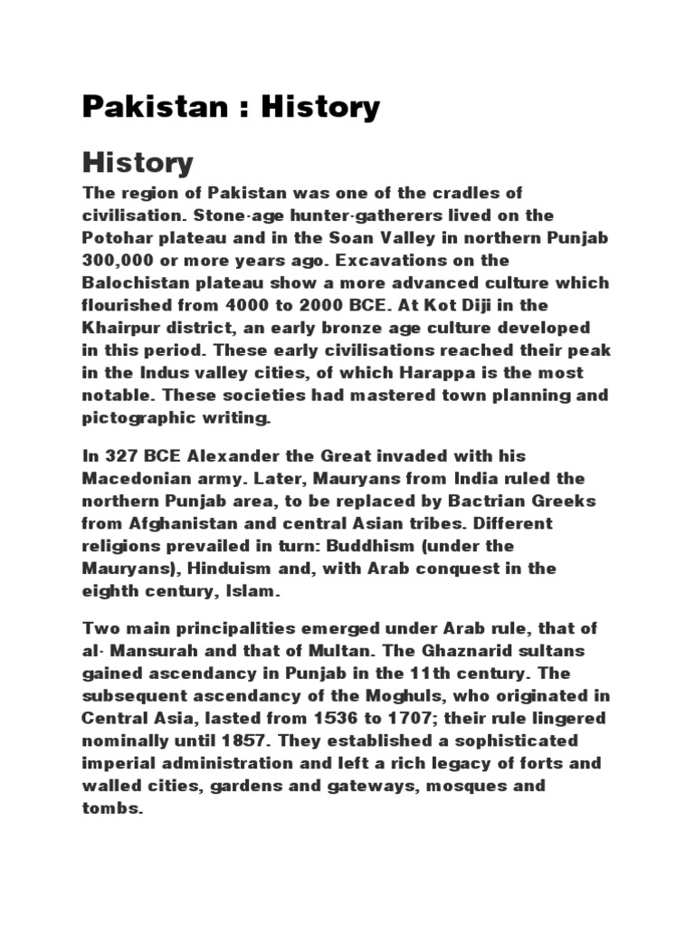 Pakistan History | PDF