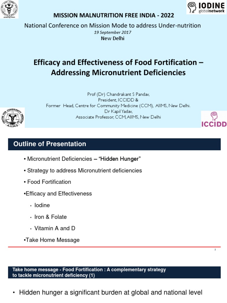 Food Fortification - 0 | PDF | Micronutrient | Malnutrition
