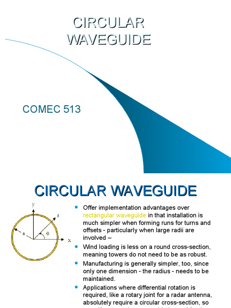 Circular Waveguides | PDF | Waveguide | Applied And Interdisciplinary ...