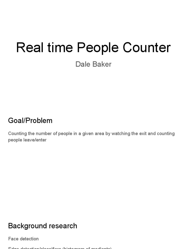 Real Time People Counter | PDF