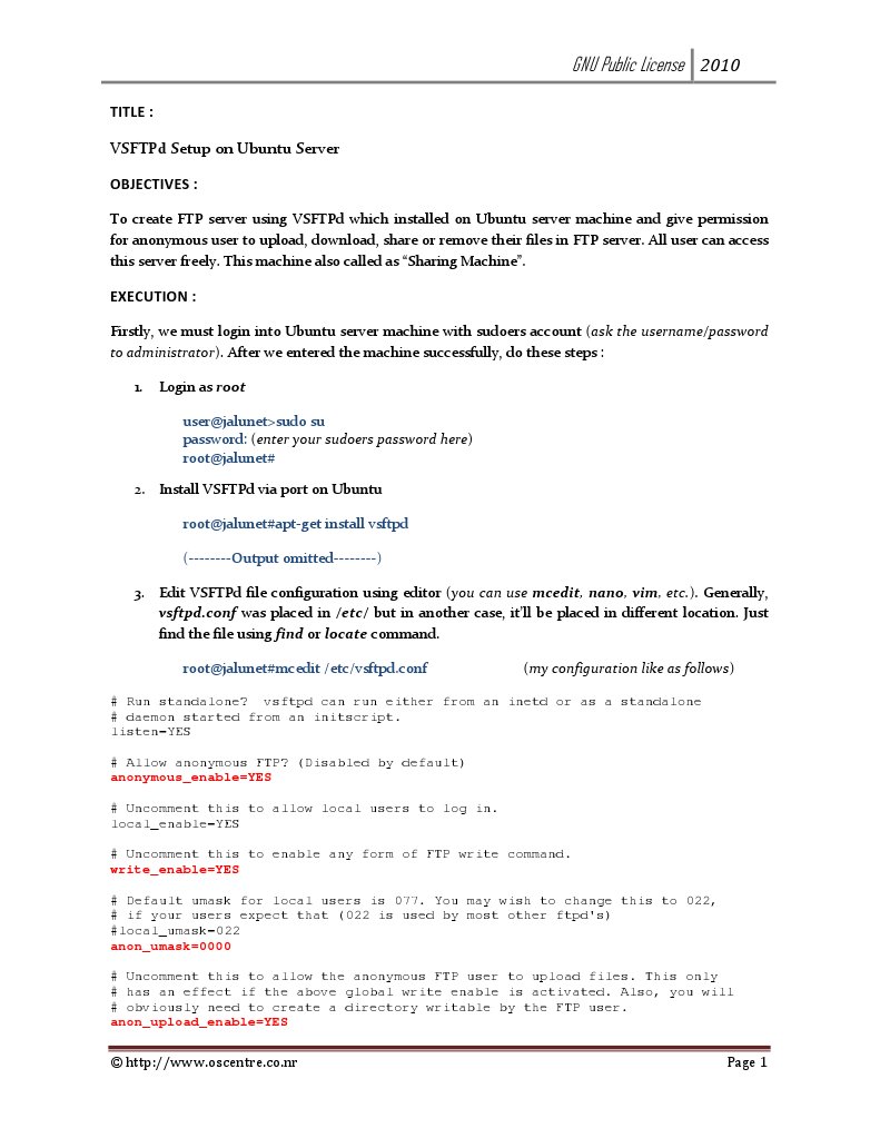 VSFTPD With Anonymous | PDF | File Transfer Protocol | User (Computing)