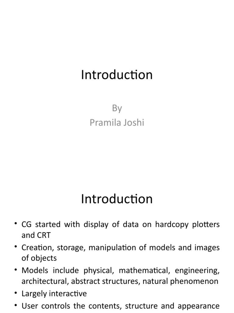 Module-1 Chapter-1 | PDF | Computer Graphics | Graphics