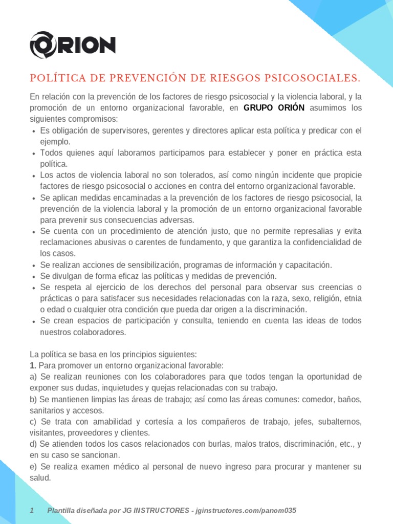 Plantilla Nom035 PDF | PDF | Violencia | Discriminación