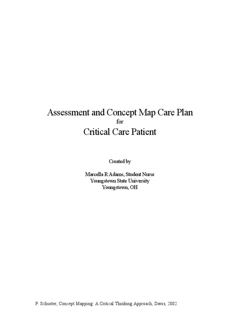 Assessment and Concept Map Care Plan Critical Care Patient | PDF ...