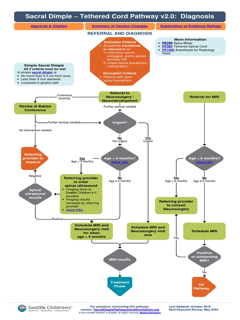 Sacral Dimple Org Pathway | PDF | Urology | Medical Diagnosis
