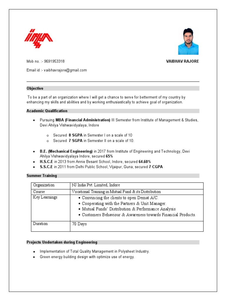 Vaibhav CV | PDF | Business