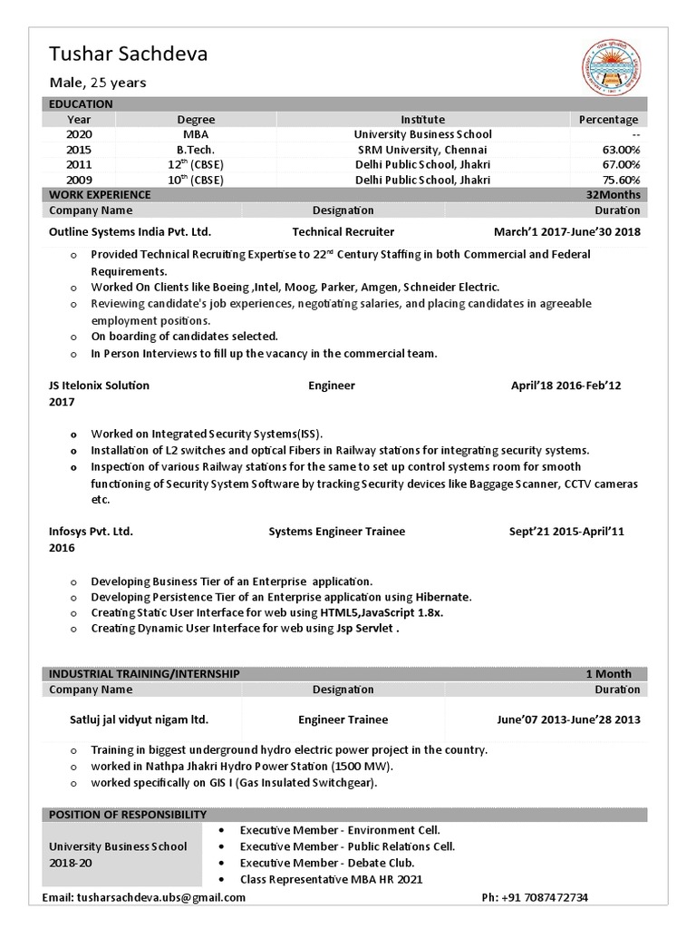 Tushar Sachdeva HR 2021 | PDF | Software | Computing