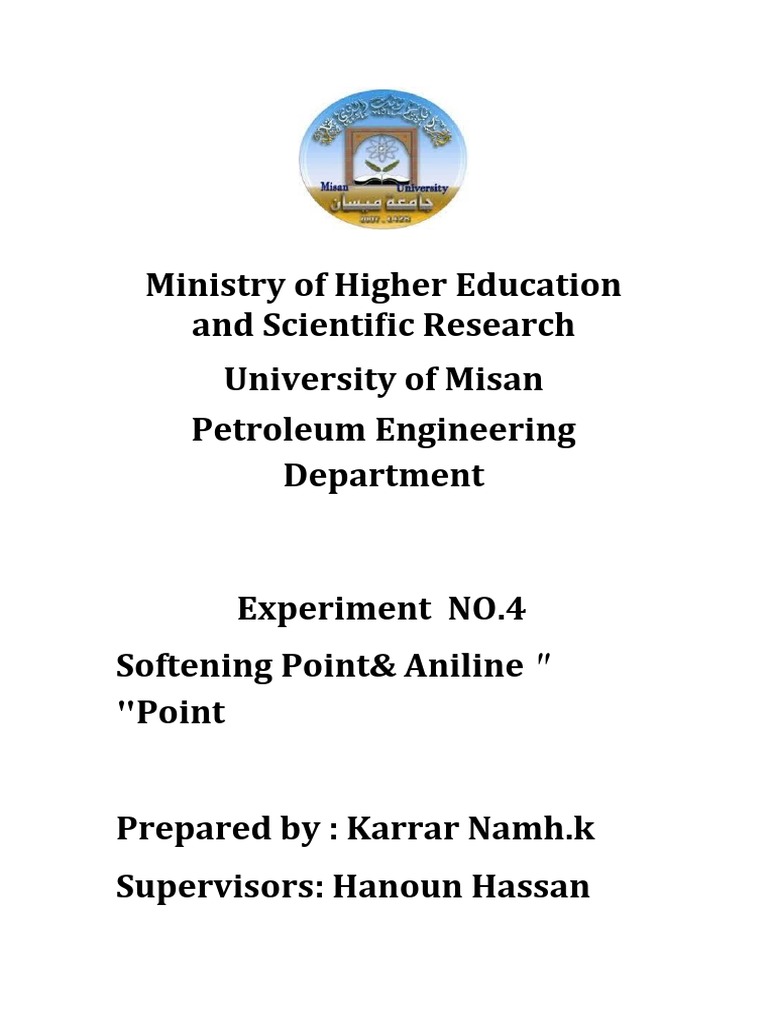 Softening & Aniline Points | PDF