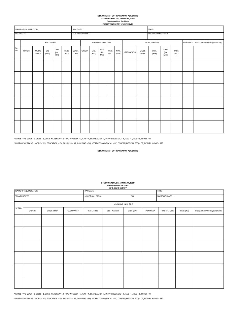 12 - 13 - Bus Terminal Survey Questionnaire | PDF | Land Transport ...