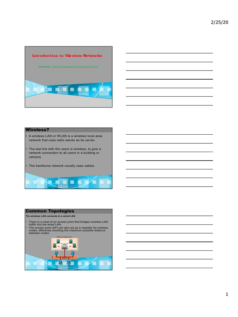 Introduction To Wireless Networks | PDF | Wireless Lan | Computer Network