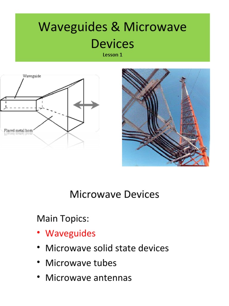 Waveguides & Microwave Devices: Lesson 1 | PDF | Waveguide | Microwave