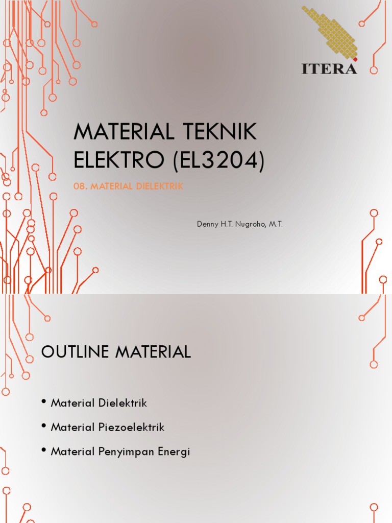 08 Bahan Dielektrik Material TE E-Learning PDF | PDF | Dielectric ...