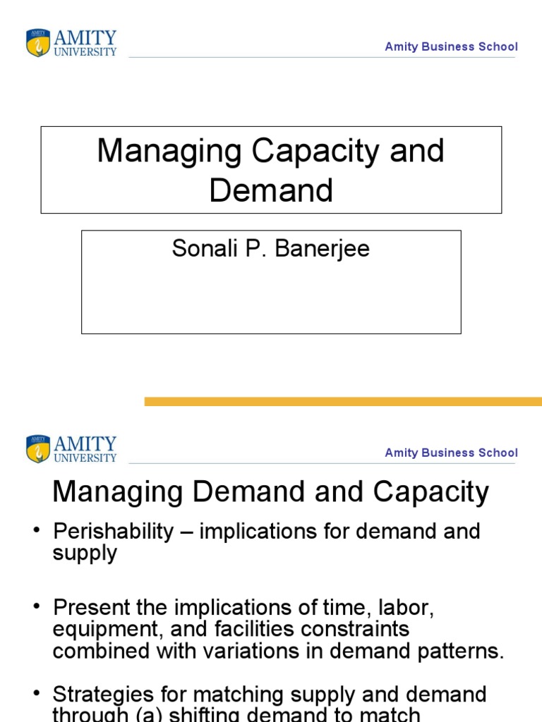 Managing Capacity and Demand Strategies | PDF | Demand | Economics