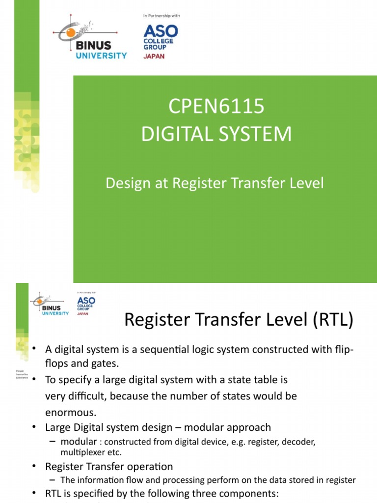 Design at The Register Transfer Level | Download Free PDF | Digital ...