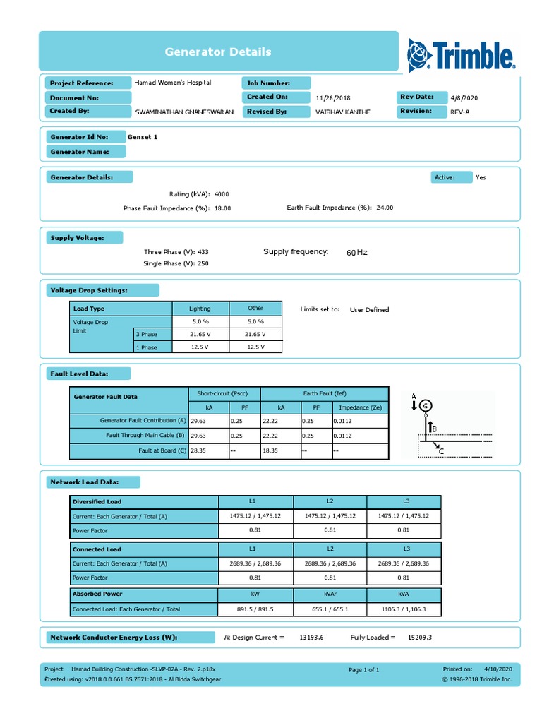 Generator Details Report | PDF | Physical Quantities | Electronics