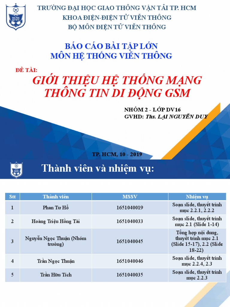 Gioi Thieu He Thong Mang Thong Tin Di Dong GSM | PDF