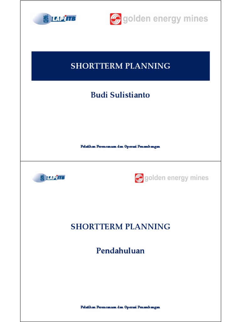 Modul Shortterm Planning | PDF
