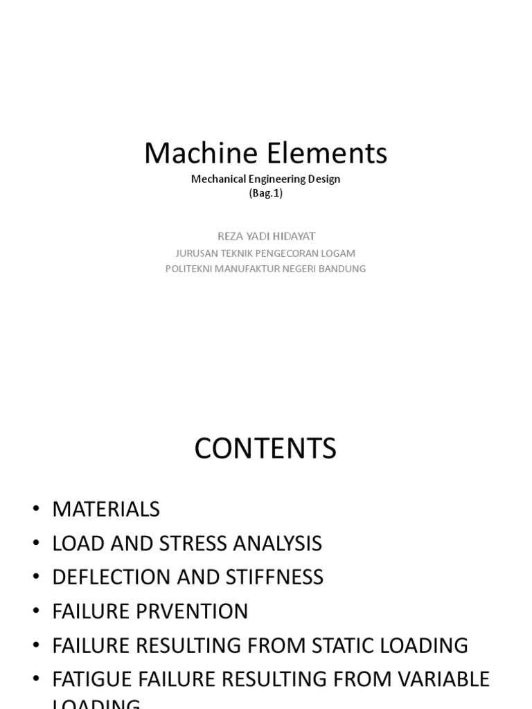 Machine Elements Mechanical Engineering Design (Bag.1) PDF | PDF ...