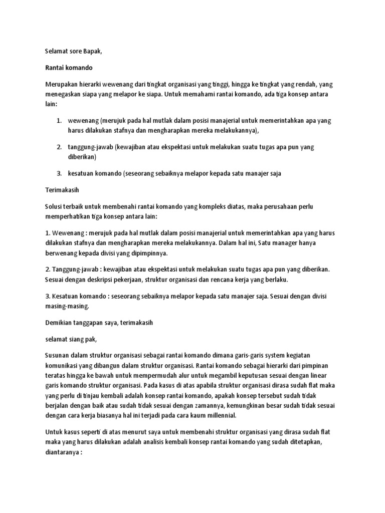 Rantai Komando | PDF