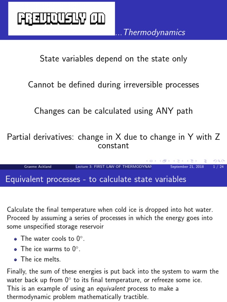 Thermodynamics: State Variables Depend On The State Only | PDF | Heat ...