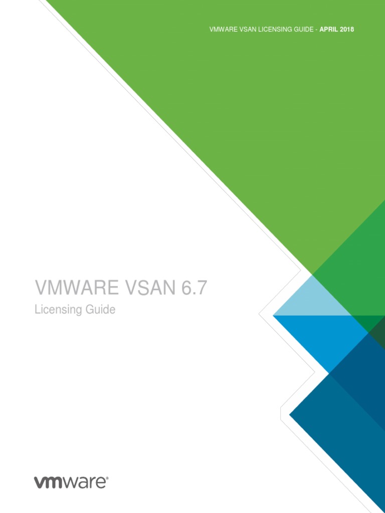 Vmware Vsan 67 Licensing Guide | PDF | Desktop Virtualization | V Mware