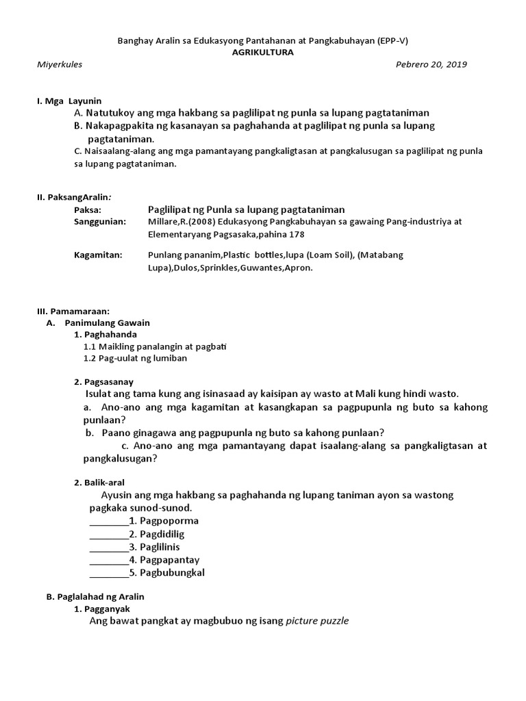 Agri Di-Tuwirang Pagtatanim | PDF