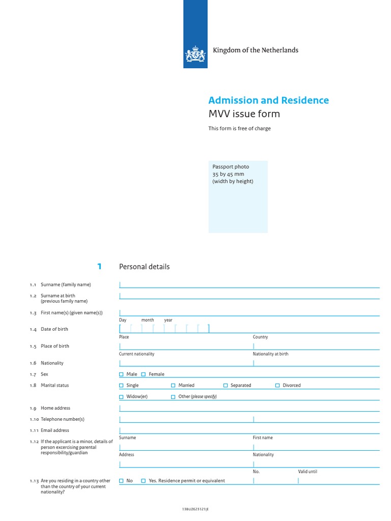 Mvv-Issue-Form - (EN) Simple Form | PDF | Passport | Government And ...