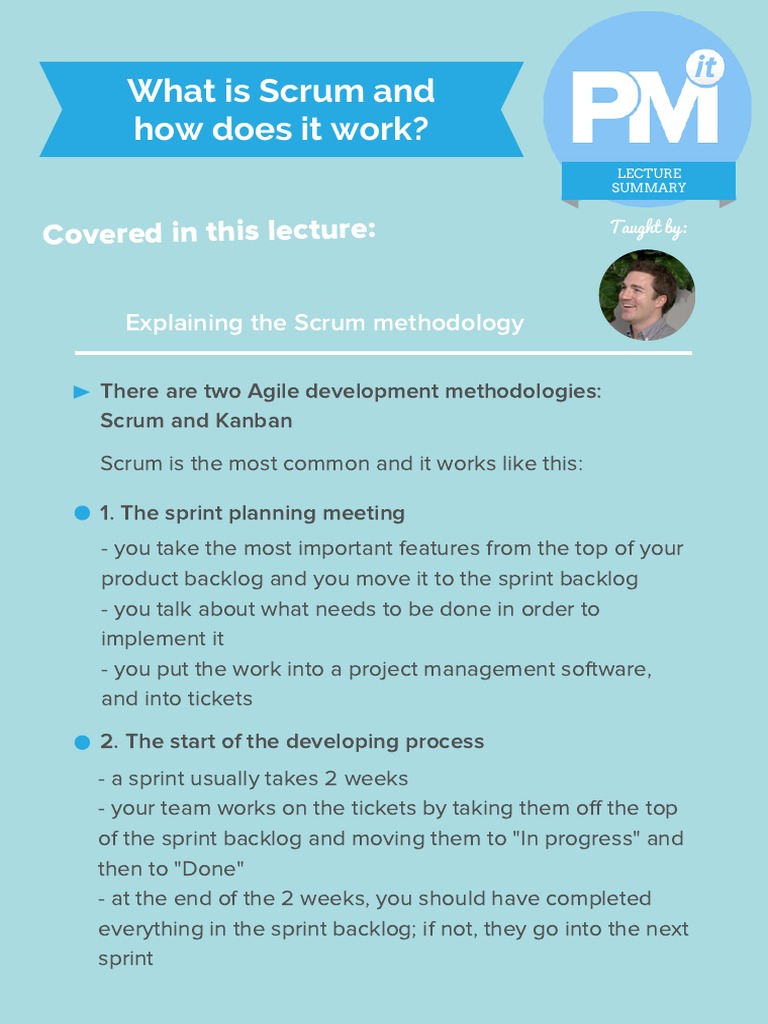 CHEAT SHEET What Is Scrum and How Does It Work | PDF | Career & Growth ...