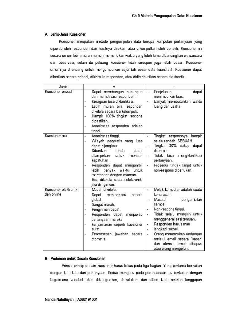 Metode Pengumpulan Data | PDF