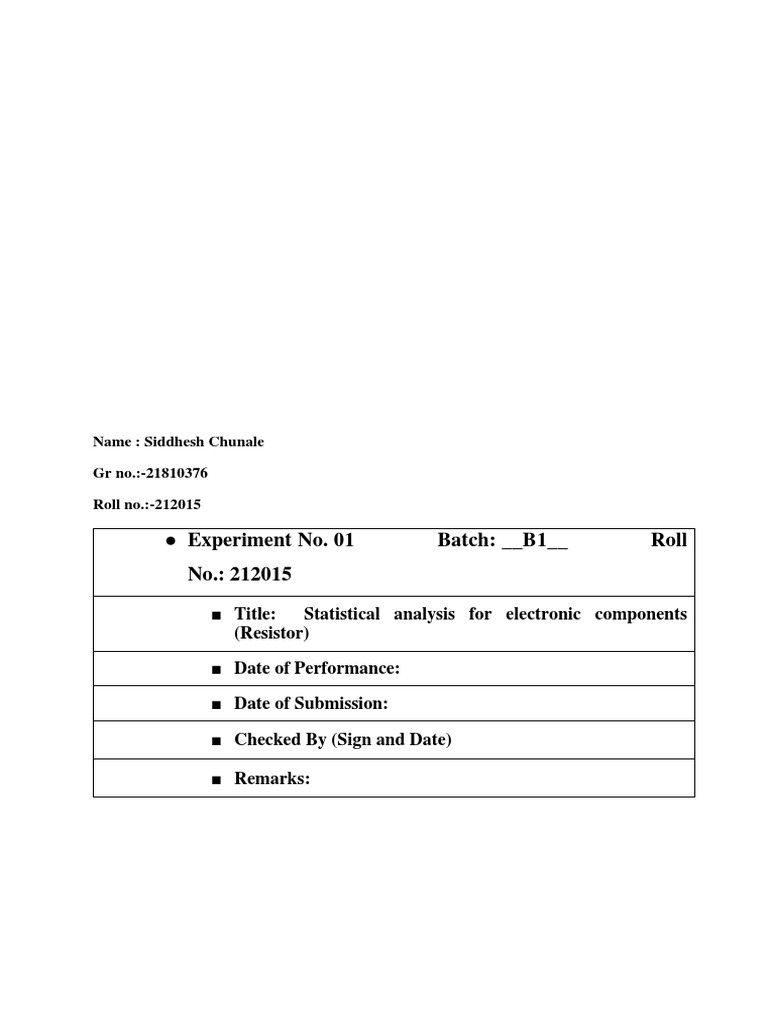 EWP 1 Practical - 1 PDF | PDF | Mean | Errors And Residuals