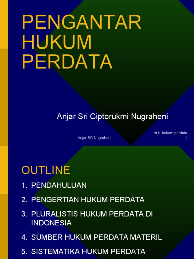 Pengantar Hukum Perdata | PDF