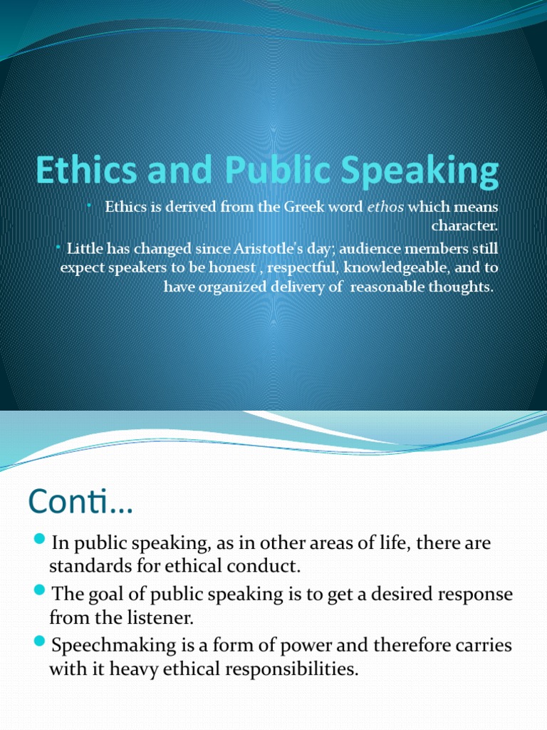 Ethical Principles in Public Speaking | PDF | Science & Mathematics