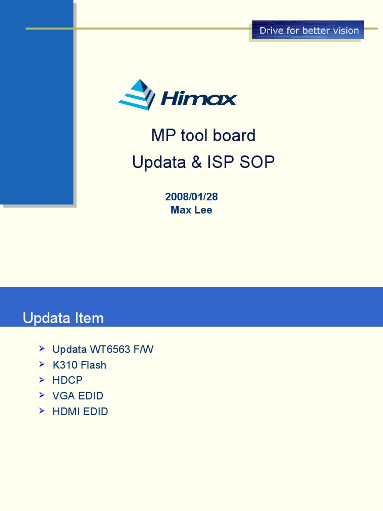 Updata & ISP SOP | PDF | Hdmi | Computer Architecture