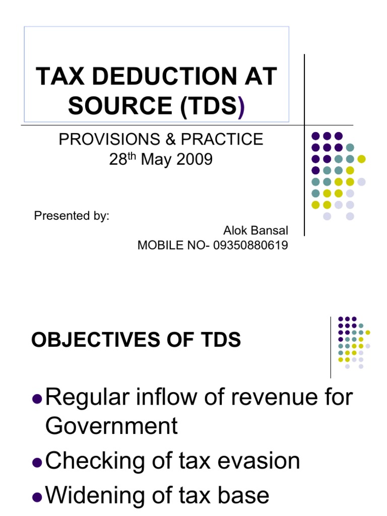 TDS Provisions and Practices | PDF | Income Tax In India | Payments
