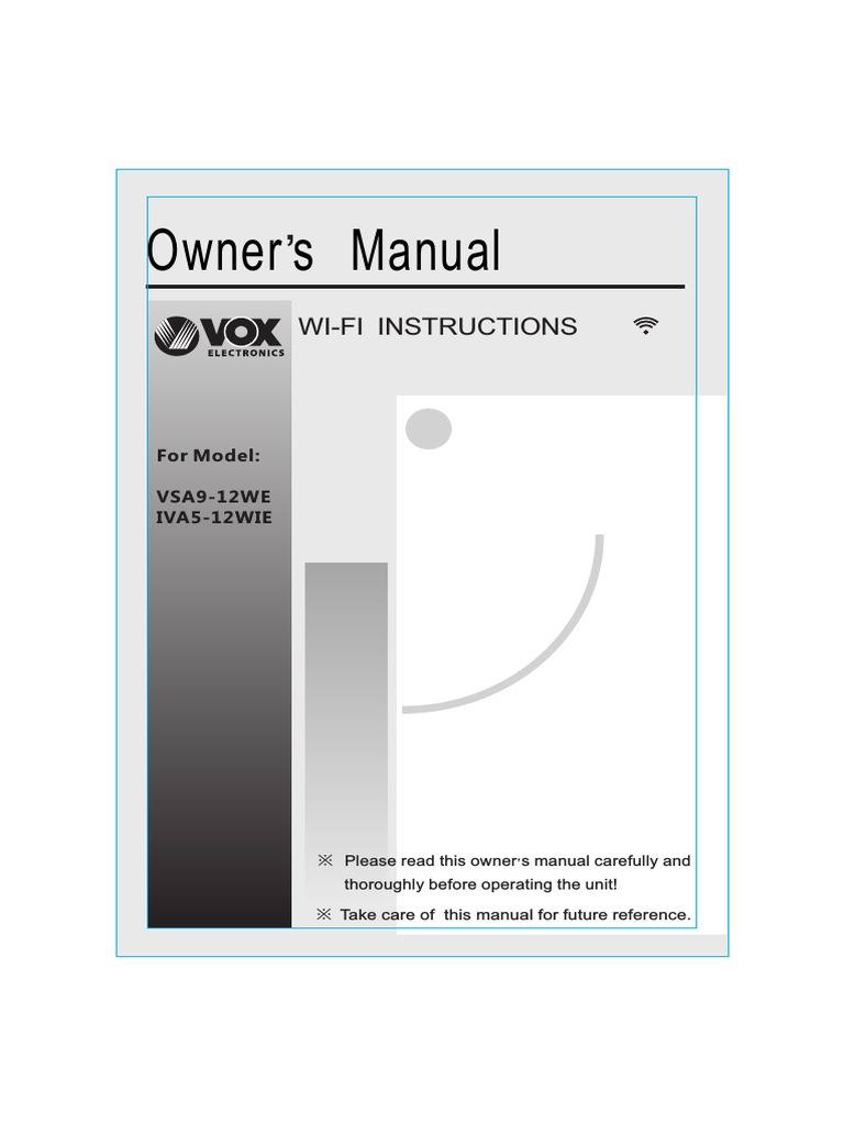 Owner S Manual: Wi-Fi Instructions | PDF | Wi Fi | Ios