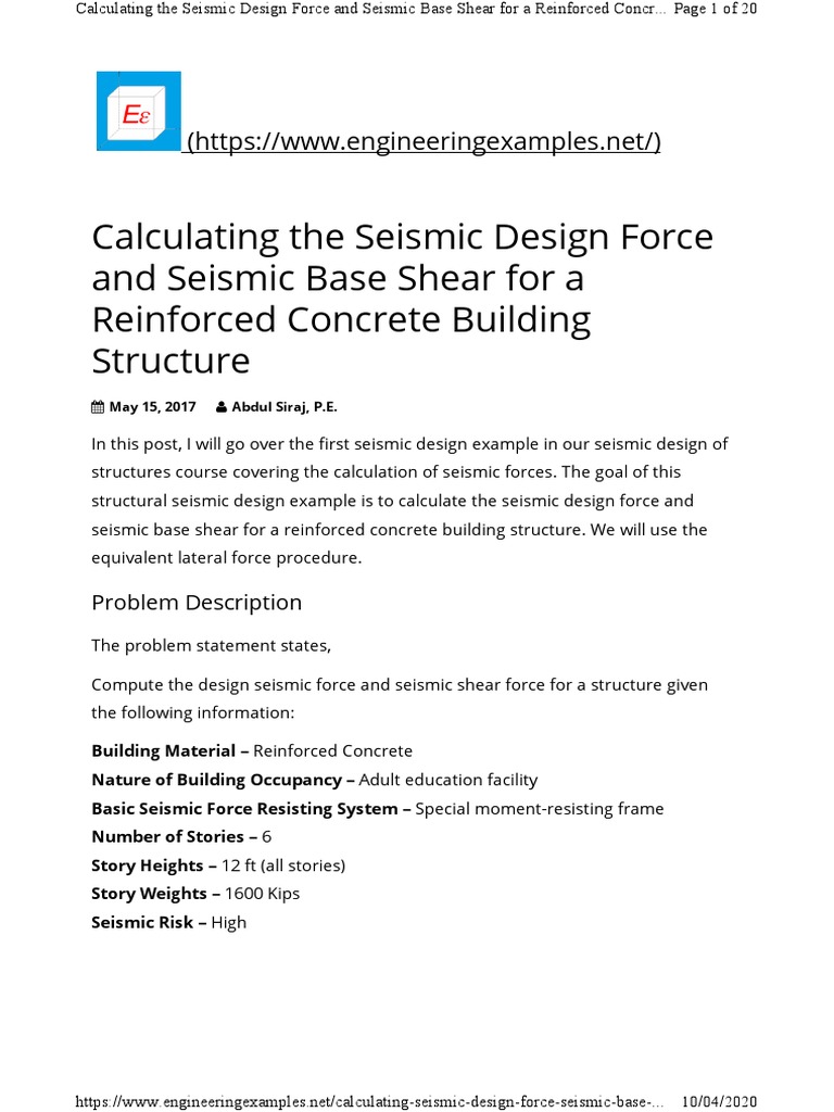 Calculating Seismic Design | PDF | Seismology | Earthquakes