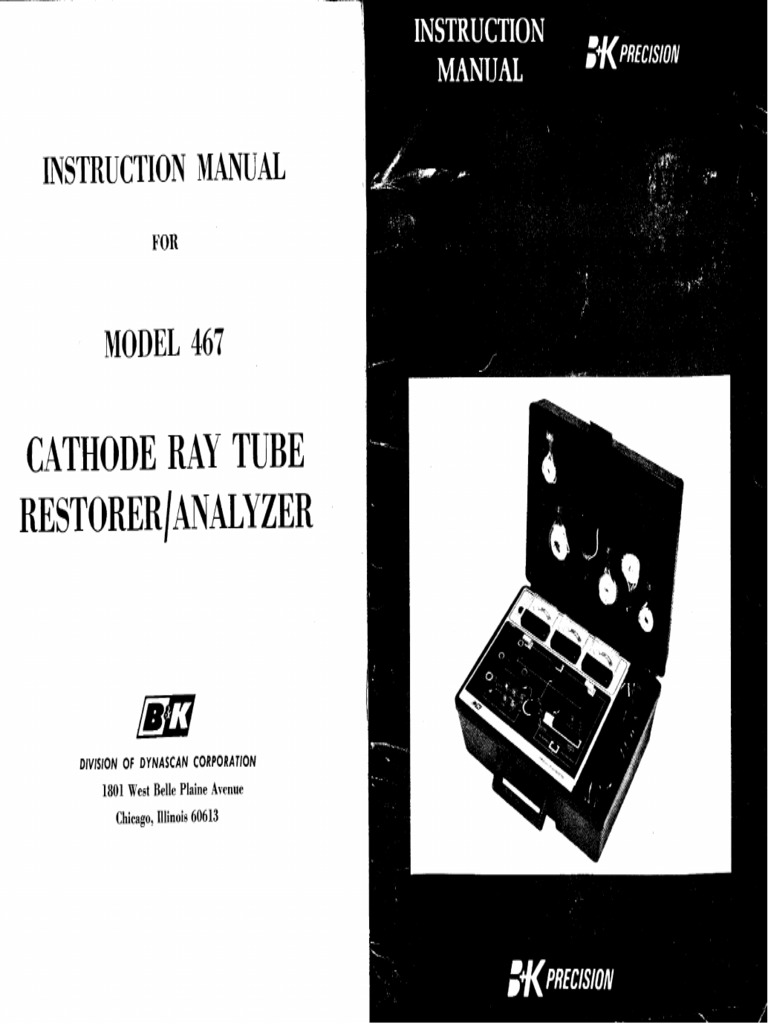 B&K 467 CRT Restorer Analyzer PDF | PDF