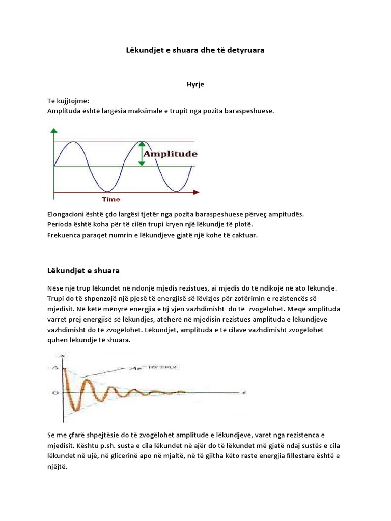 Lëkundjet e Shuara Dhe Të Detyrauara | PDF