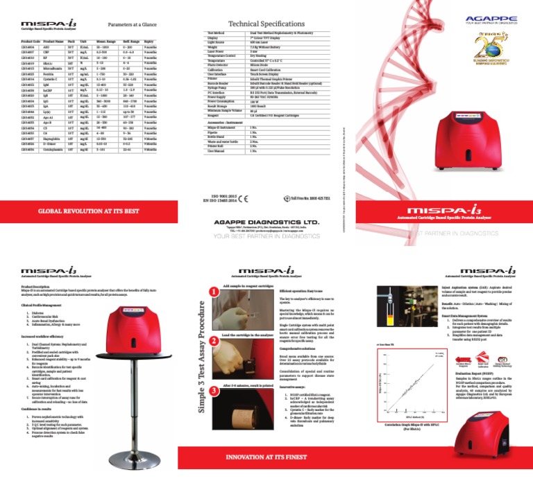 New Mispa I3 Brochure | PDF | Assay | Glycated Hemoglobin