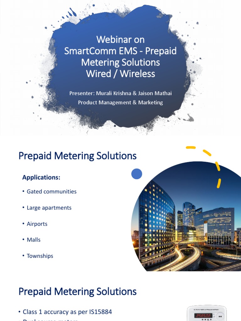 SmartComm EMS: An overview of prepaid metering and wireless metering solutions using LoRa ...