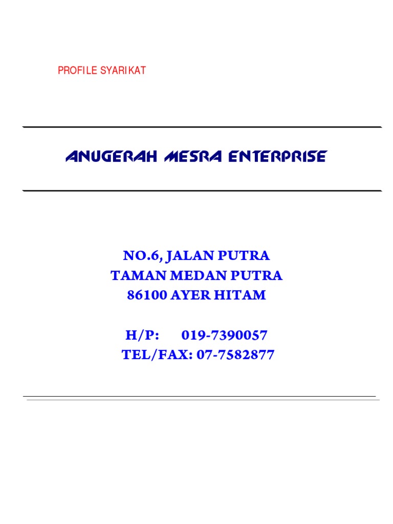 Profile Syarikat | PDF