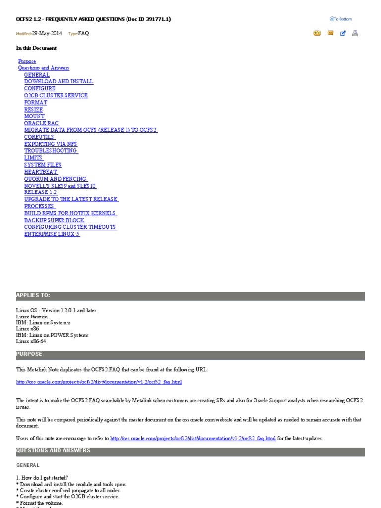 Ocfs2 1 | PDF | File System | Backup