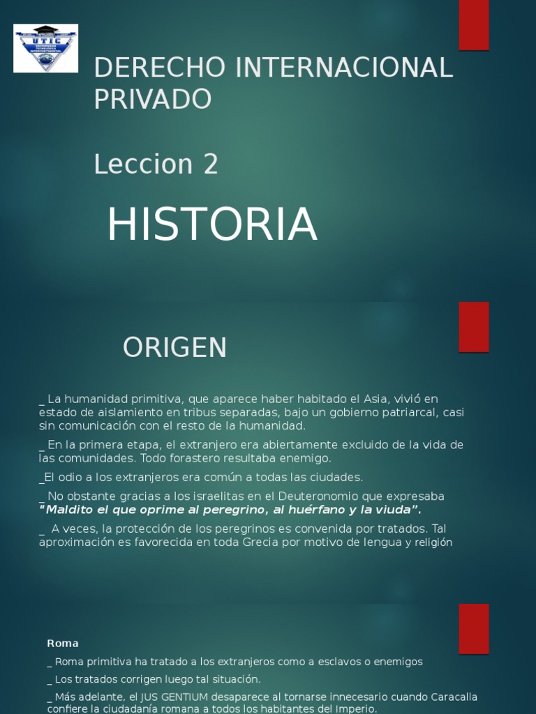 LECC 2 Derecho Internacional PrivadoPrimera Parte | PDF | Ley internacional | Estado (política)