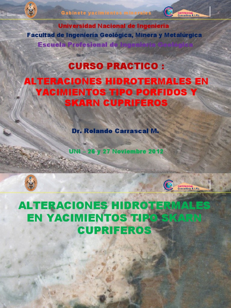 Alteraciones Skarn Cu (Final) | PDF | Mineralogía | Clasificación de ...