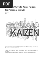 Kaizen Challenge Journal Template | PDF