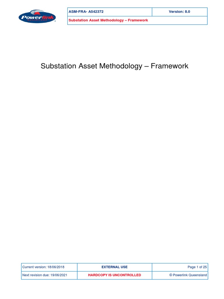 Substation Asset Methodology Framework | Download Free PDF | Electrical ...